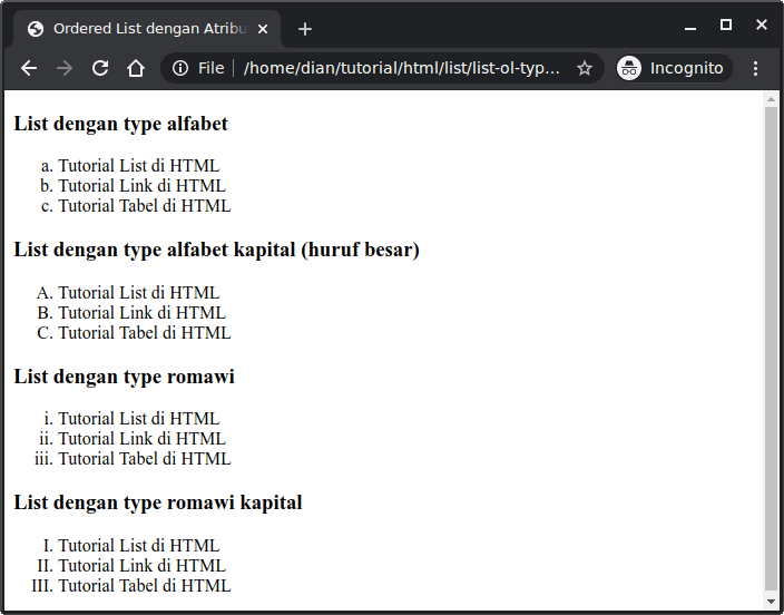 Cara Membuat List Di HTML Agussuratna Cara Membuat List Di HTML Agussuratna