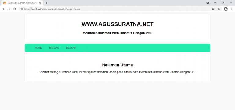Tutorial PHP : #15 Membuat Halaman Web Dinamis Dengan PHP - agussuratna.net