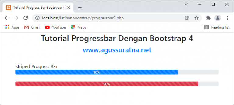 Tutorial Bootstrap #14 : Progress Bar Bootstrap - agussuratna.net